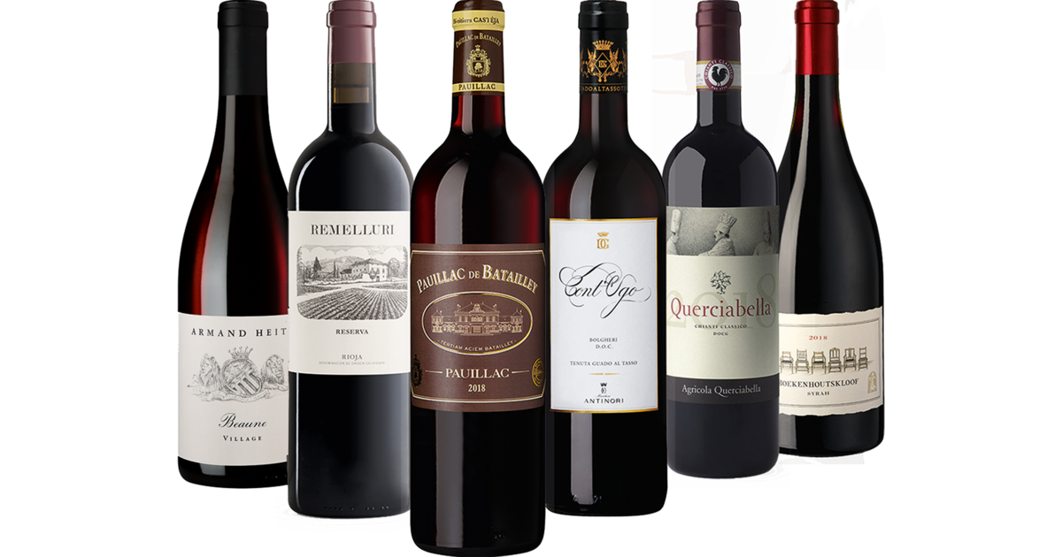 Lou's Weinkurs - Top 6 rote Rebsorten 6 Flaschen online kaufen ...